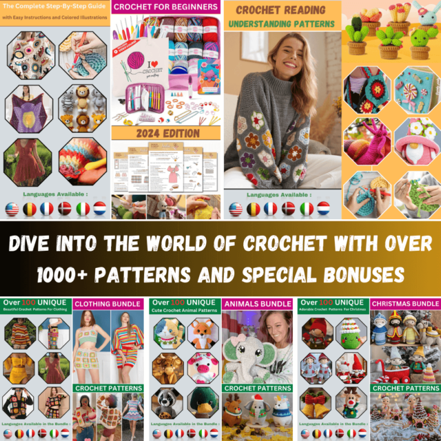 Mega Bundle +1000 Crochet Patterns – Study Guides